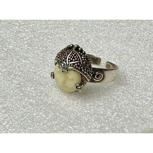 Sajen | Jewelry | Sajen Moon Goddess Sterling Silver Ring Handcarved ...